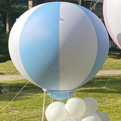 China Outdoor Inflatable Hot Air Balloon 4ft 6ft PVC Decoration with Standing Frame for Baby Shower Party for sale