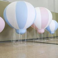China Outdoor Inflatable Hot Air Balloon 4ft 6ft PVC Decoration with Standing Frame for Baby Shower Party for sale