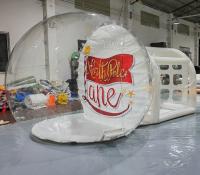 China Custom Inflatable Human Size Snow Globe 3m Diameter Giant Christmas Photo Booth for sale
