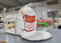 China Custom Inflatable Human Size Snow Globe 3m Diameter Giant Christmas Photo Booth for sale