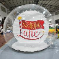 China Custom Inflatable Human Size Snow Globe 3m Diameter Giant Christmas Photo Booth for sale
