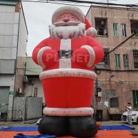 China 25ft Outdoor Inflatable Santa Claus Christmas Decoration Custom Color Oxford Cloth for sale