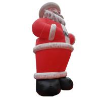 China 25ft Outdoor Inflatable Santa Claus Christmas Decoration Custom Color Oxford Cloth for sale