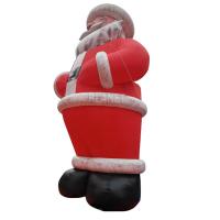 China 25ft Outdoor Inflatable Santa Claus Christmas Decoration Custom Color Oxford Cloth for sale
