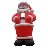 China 25ft Outdoor Inflatable Santa Claus Christmas Decoration Custom Color Oxford Cloth for sale