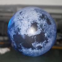China Giant LED Inflatable Moon Balloon 2m-6m Custom Sizes with 5W Color-Changing Lights for Advertising & Decoration for sale