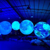 China Giant LED Inflatable Moon Balloon 2m-6m Custom Sizes with 5W Color-Changing Lights for Advertising & Decoration for sale