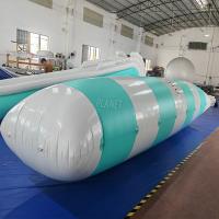 China Outdoor Inflatable Water Blob Trampoline 12x3m 0.9mm PVC Airtight Water Catapult Blob for sale