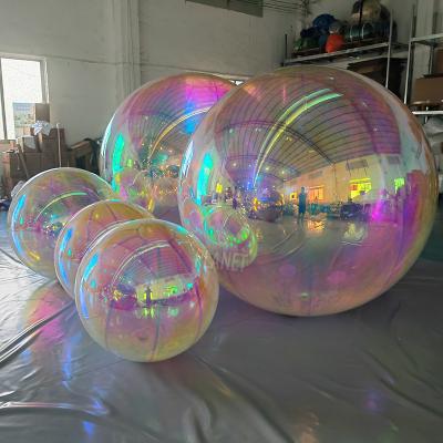 China Inflatable Mirror Ball 40cm-600cm Diameter PVC Reflective Sphere for Party & Event Decoration for sale