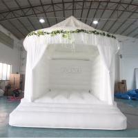China Commercial White Inflatable Wedding Bounce House 4m x 4m PVC Jumping Castle for Rental Business for sale