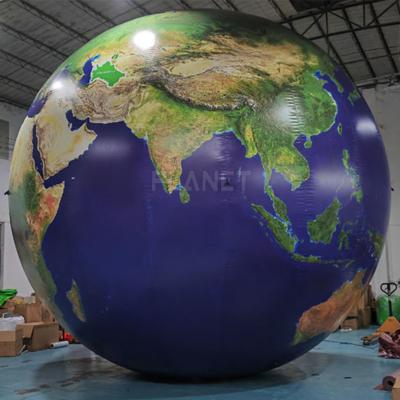China Advertising Inflatable Earth Decoration Earth Ball Planet Balloon with LED Light 2m-6m Custom for sale