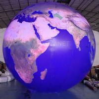 China Advertising Inflatable Earth Decoration Earth Ball Planet Balloon with LED Light 2m-6m Custom for sale