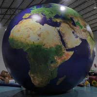 China Advertising Inflatable Earth Decoration Earth Ball Planet Balloon with LED Light 2m-6m Custom for sale