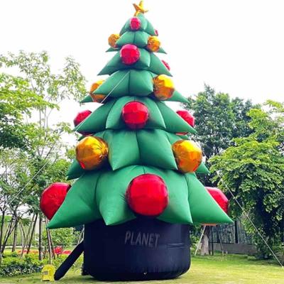 China Outdoor Inflatable Christmas Tree 6m 20ft Giant Xmas Decoration with LED Lights for sale