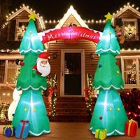 China Custom Inflatable Christmas Arch 210D Oxford Cloth Santa Claus Archway for Holiday Decoration for sale