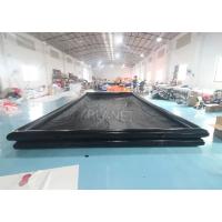 China Portable Airtight Inflatable Car Wash Mat 6x3m PVC Water Containment Mat for sale