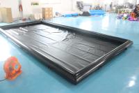 China Portable Airtight Inflatable Car Wash Mat 6x3m PVC Water Containment Mat for sale