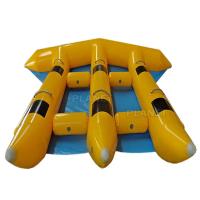 China Custom Inflatable Banana Boat 3.6x2.4m 1000D PVC Tarpaulin Towable Water Toy for Lake and Pool for sale