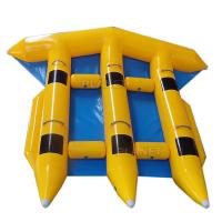 China Custom Inflatable Banana Boat 3.6x2.4m 1000D PVC Tarpaulin Towable Water Toy for Lake and Pool for sale