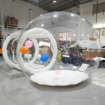 China 3m & 4m Diameter Inflatable PVC Bubble Tent House with CE Blower - Clear Transparent Outdoor Structure for sale