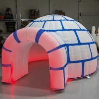China Inflatable Igloo Dome Tent 4.22x3.7x2.2m Oxford Cloth with LED Light for Event Advertising for sale