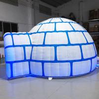 China Inflatable Igloo Dome Tent 4.22x3.7x2.2m Oxford Cloth with LED Light for Event Advertising for sale
