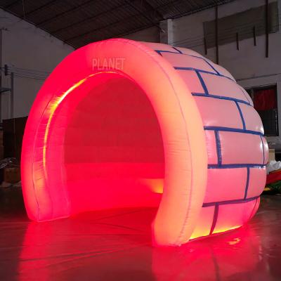 China Inflatable Igloo Tent 2.15m with LED Light Strip for Outdoor Kids Camping for sale