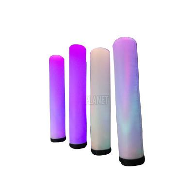 China Inflatable LED Pillar Column 2mH 7 Color Changing Party Decoration Stand for sale