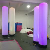 China Inflatable LED Pillar Column 2mH 7 Color Changing Party Decoration Stand for sale