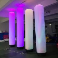 China Inflatable LED Pillar Column 2mH 7 Color Changing Party Decoration Stand for sale