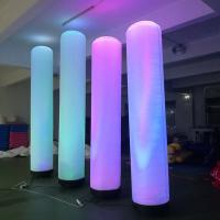 China Inflatable LED Pillar Column 2mH 7 Color Changing Party Decoration Stand for sale