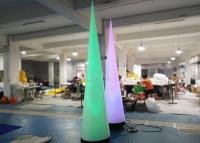 China Customizable Inflatable LED Cone Pillar 7 Color Changing Event Decoration 100-240V for sale