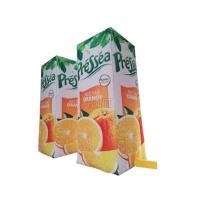 China Custom Inflatable Orange Juice Bottle Square Shape Advertising Model with Blower 110V 220V for sale