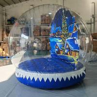 China Custom Inflatable Snow Globe 10ft 13ft Transparent PVC Photo Booth Christmas Decoration for sale