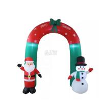 China Custom Inflatable Snowman Archway Christmas Arch with Santa 9.1x2.2m for sale