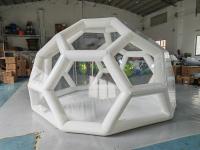 China Inflatable Camping Tent 0.8mm Transparent PVC Tarpaulin Custom Size Outdoor Holiday Leisure Tent for sale