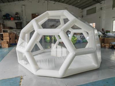 China Inflatable Camping Tent 0.8mm Transparent PVC Tarpaulin Custom Size Outdoor Holiday Leisure Tent for sale