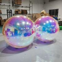 China Giant Inflatable Mirror Ball PVC Metallic Balloon 40cm to 400cm for Stage Decoration for sale