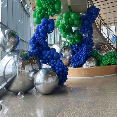 China Giant Inflatable Mirror Ball PVC Metallic Balloon 40cm to 400cm for Stage Decoration for sale