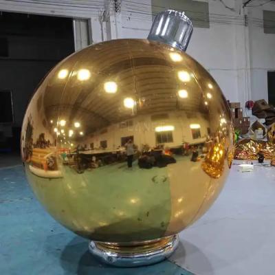 China Inflatable Mirror Ball PVC Christmas Decoration 0.4m to 6m Custom Size Silver Gold for sale