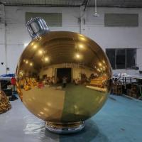 China Inflatable Mirror Ball PVC Christmas Decoration 0.4m to 6m Custom Size Silver Gold for sale