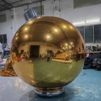 China Inflatable Mirror Ball PVC Christmas Decoration 0.4m to 6m Custom Size Silver Gold for sale