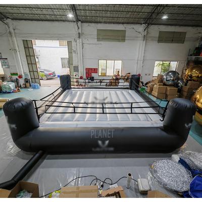 China Custom Inflatable Boxing Ring 6.5m x 6.5m Kids Adults Bouncer Wrestling Ring for Rental for sale