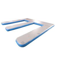 China Custom Inflatable Floating Dock 4.38x4.00m PVC Air Pontoon for Yacht Boat Water Platform for sale