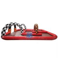 China Customized Inflatable Go Kart Race Track 6x6m Portable PVC Bumper Car Arena for sale