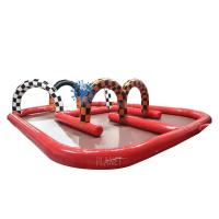 China Customized Inflatable Go Kart Race Track 6x6m Portable PVC Bumper Car Arena for sale