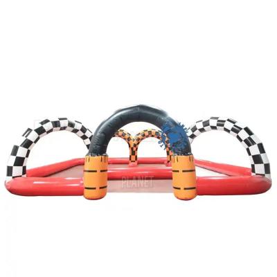 China Customized Inflatable Go Kart Race Track 6x6m Portable PVC Bumper Car Arena for sale
