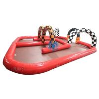 China Customized Inflatable Go Kart Race Track 6x6m Portable PVC Bumper Car Arena for sale