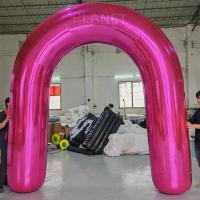 China Airtight Inflatable Entrance Archway Reflective Mirror Arch Gate 3M Height Customizable for sale