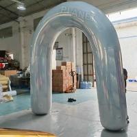 China Airtight Inflatable Entrance Archway Reflective Mirror Arch Gate 3M Height Customizable for sale